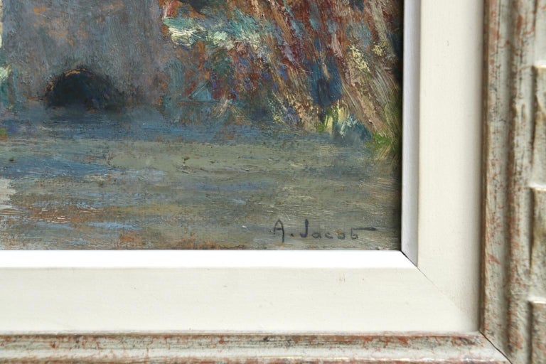 Alexandre Louis Jacob - Printemps - L'Abreuvoir - Impressionist Oil ...