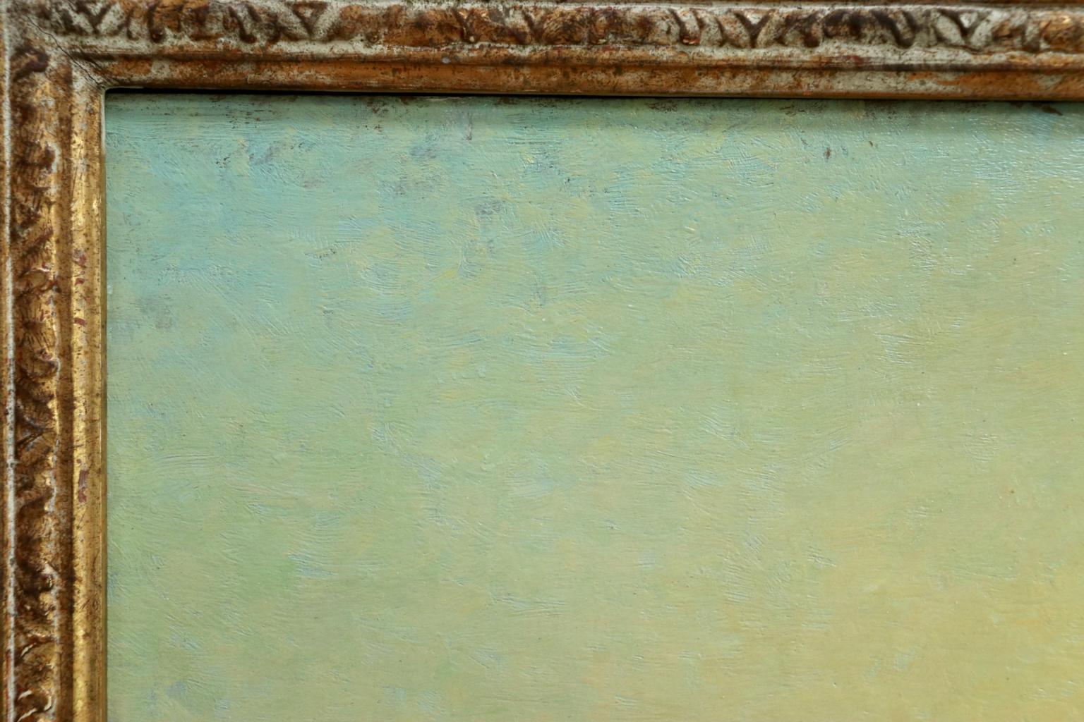 Alexandre Louis Jacob - Sunset - Hayfields - Impressionist Oil ...