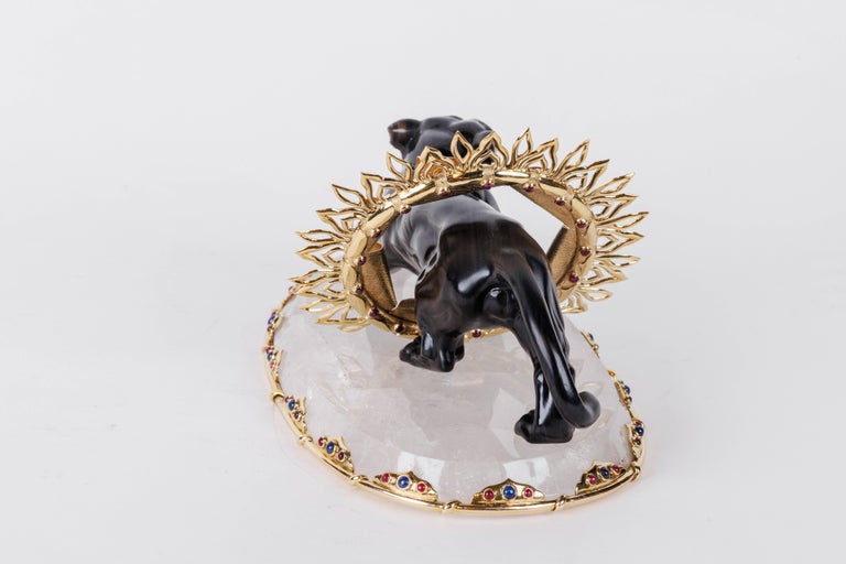 Alexandre Reza, Rare Obsidian, Silver-Gilt, and Rock Crystal Circus ...