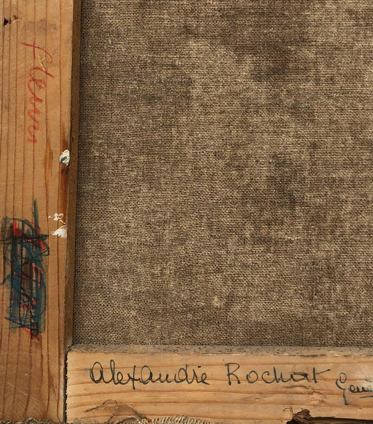 Alexandre Rochat - Bouquet of flowers and glass vase For Sale at 1stDibs