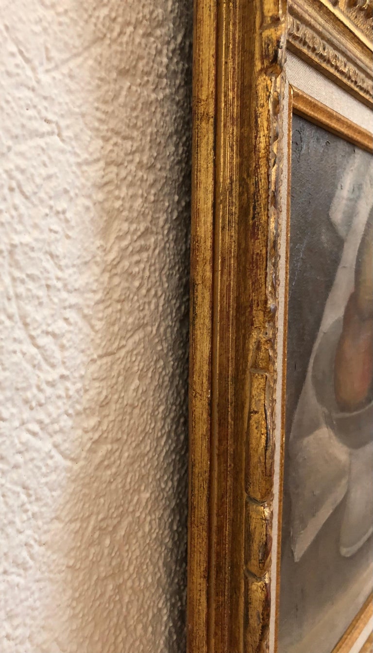 Alexandre Rochat - Still life with pipe and fruit For Sale at 1stDibs