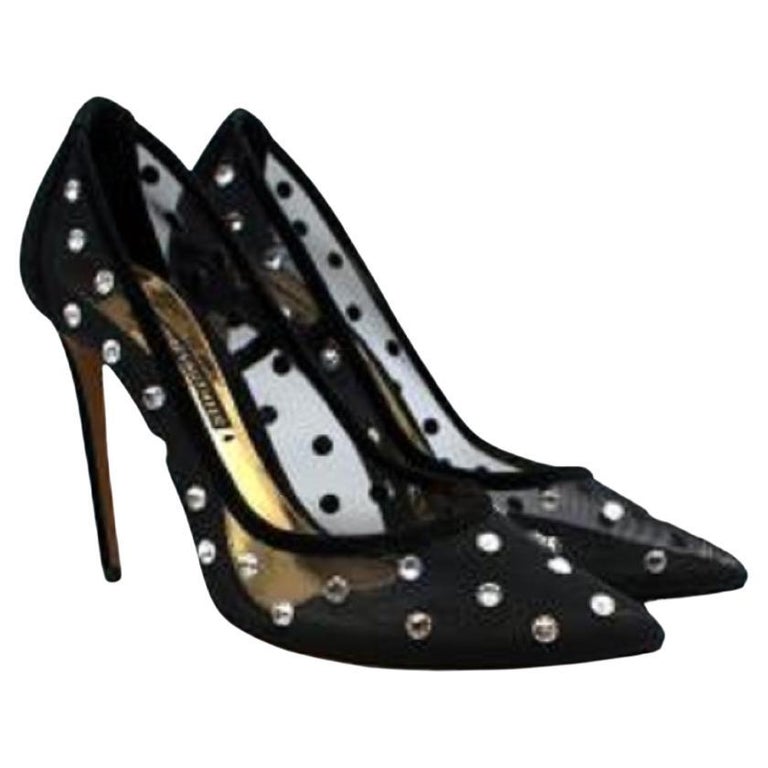 Alexandre Vauthier Crystal Embellished Mesh Pumps For Sale at 1stDibs