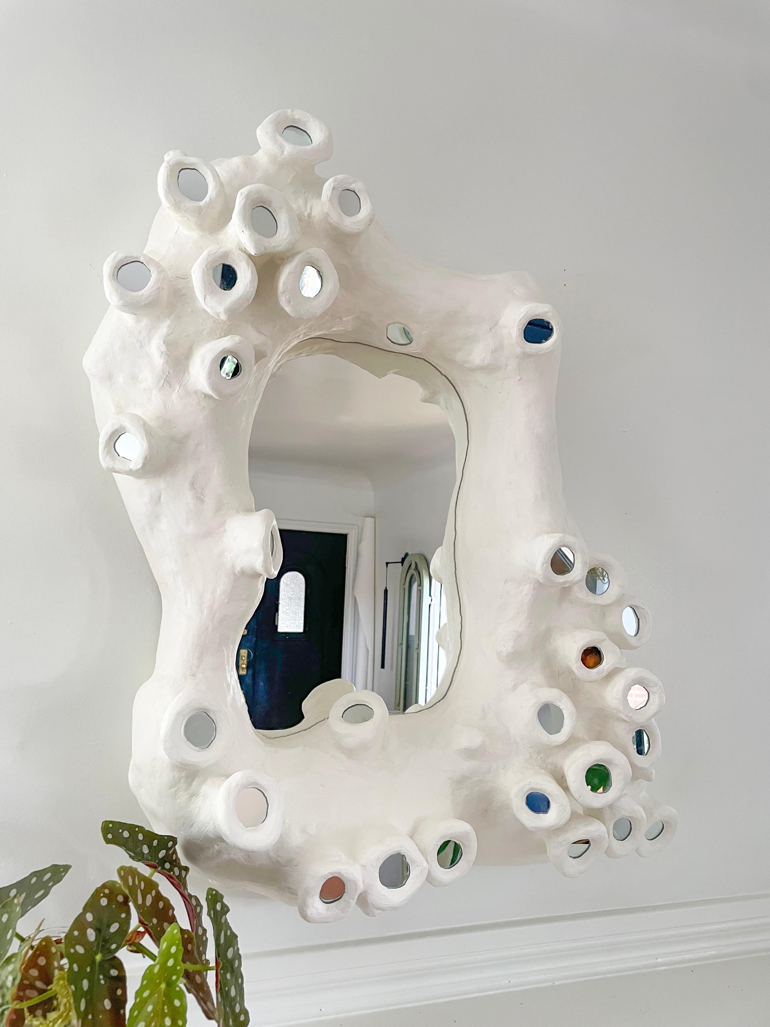 Alexey Krupinin, "Mycelium" Mirror Wall Sculpture, Plaster, United ...