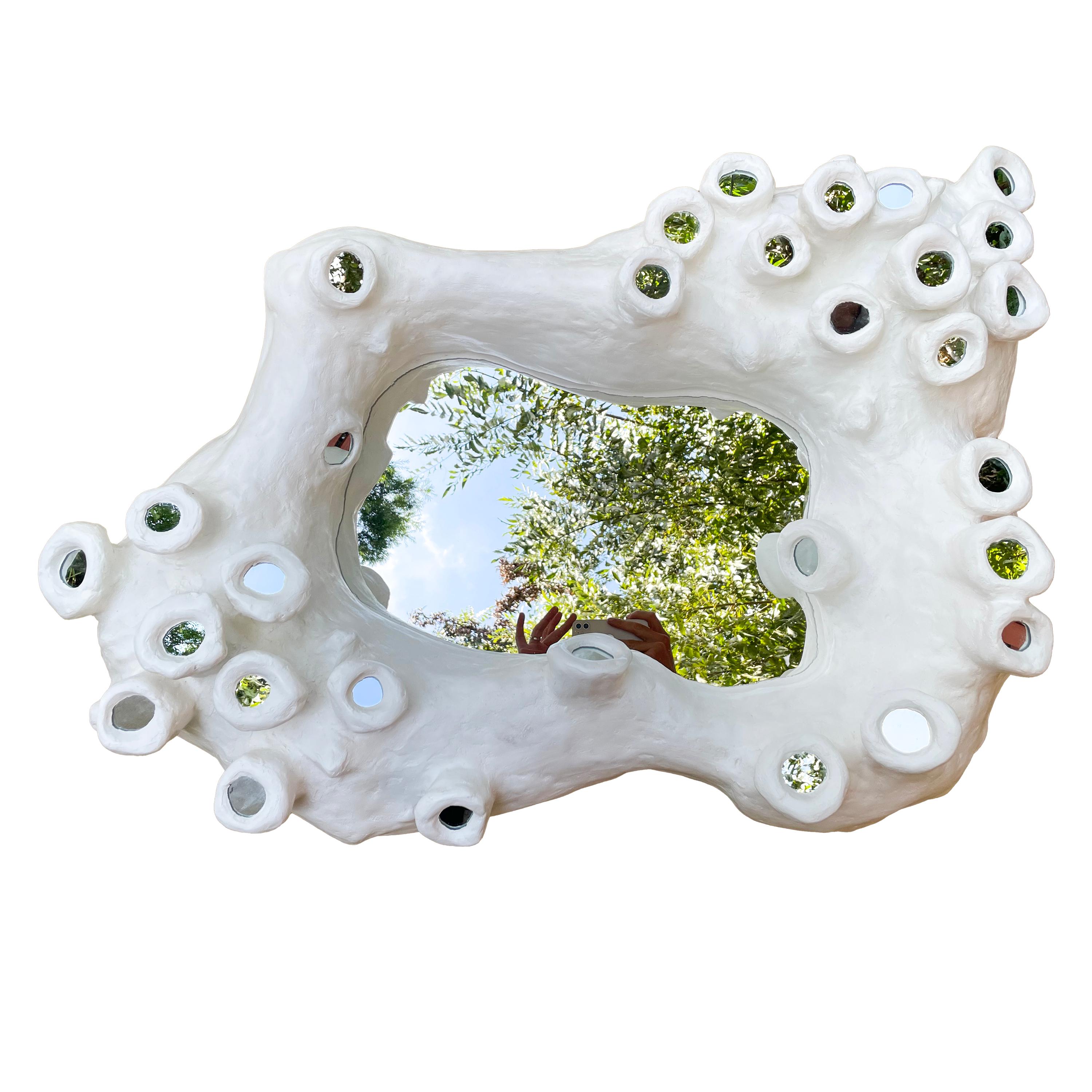Alexey Krupinin, "Mycelium" Mirror Wall Sculpture, Plaster, United ...