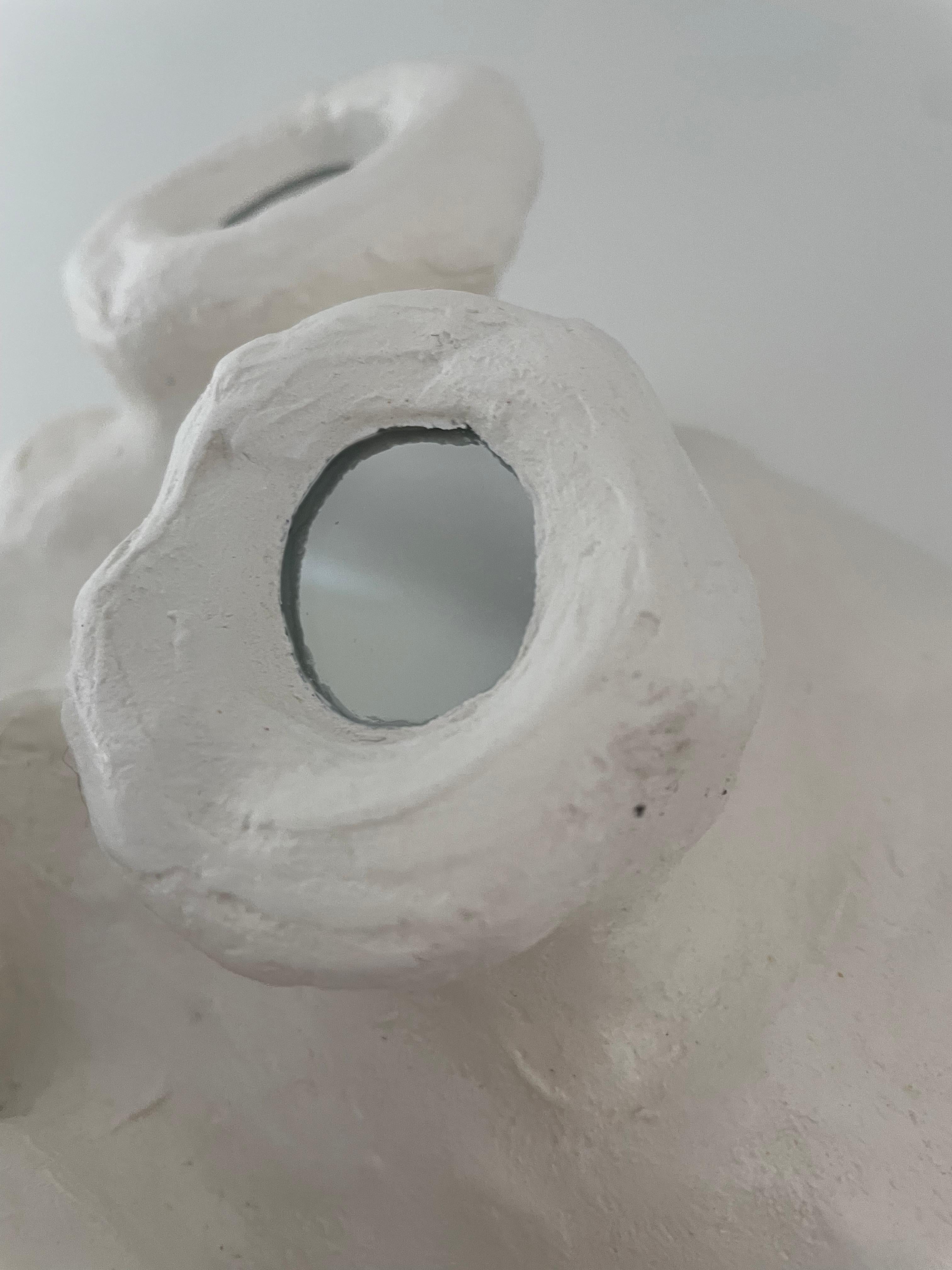 Alexey Krupinin, "Mycelium" Mirror Wall Sculpture, Plaster, United ...