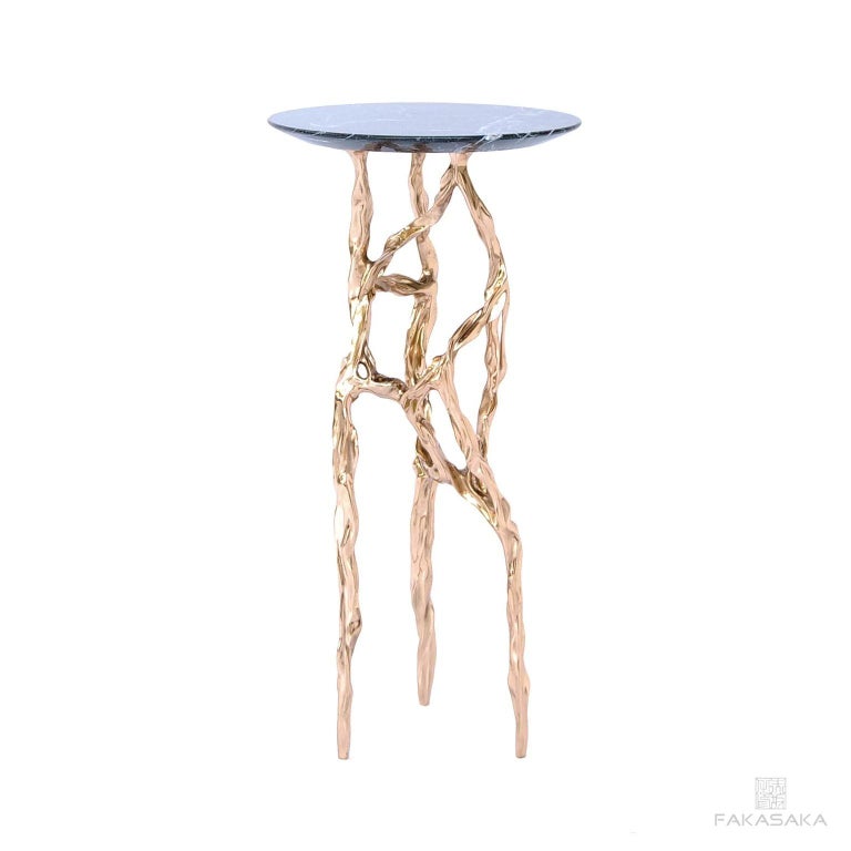 Alexia Drink Table with Nero Marquina Marble Top by Fakasaka Design For ...