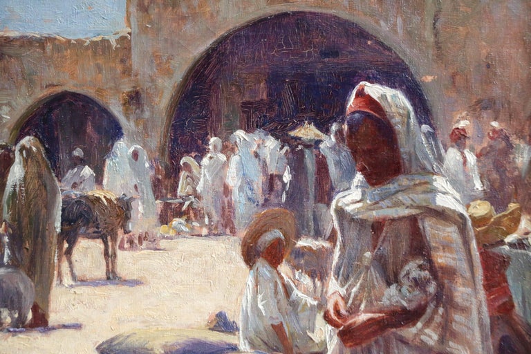 Alexis Auguste Delahogue - Market at Gabes - Tunisia at 1stDibs