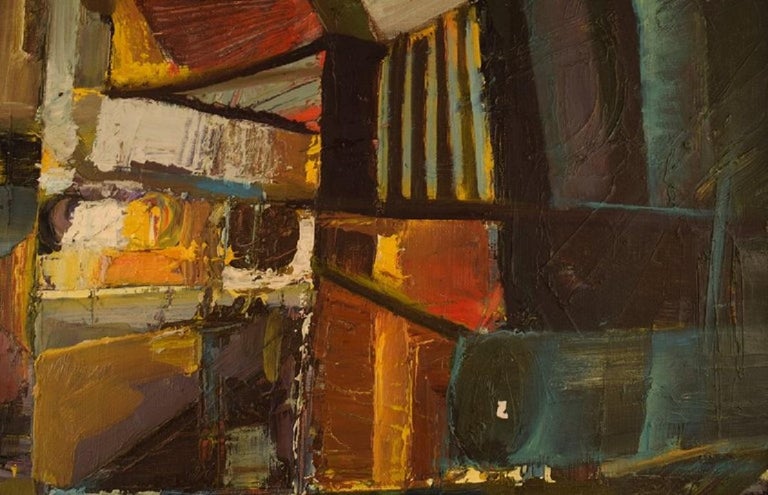 Alf Johansson '1934-2020', Swedish Artist, Oil on Canvas, Abstract ...