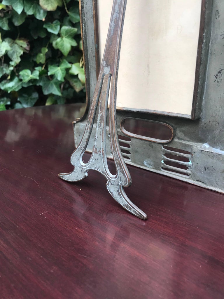Rare Alfons Mucha Style Art Nouveau Bronze Table Picture Frame with ...