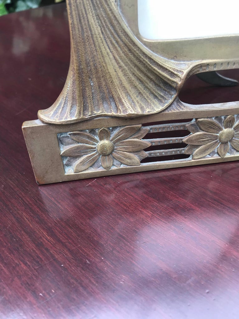 Rare Alfons Mucha Style Art Nouveau Bronze Table Picture Frame with ...