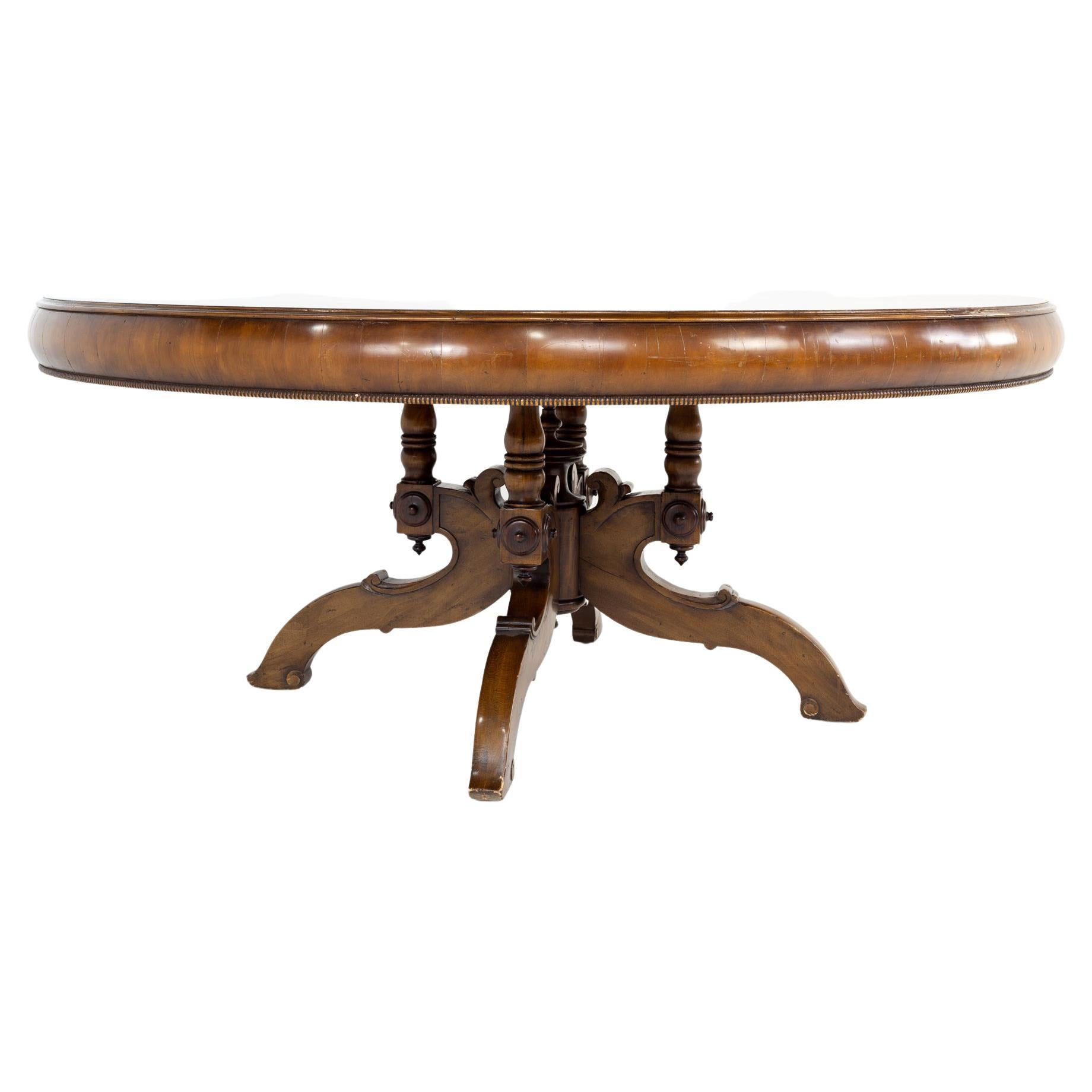 Round Industrial Steel Dining Table, Contemporary at 1stDibs