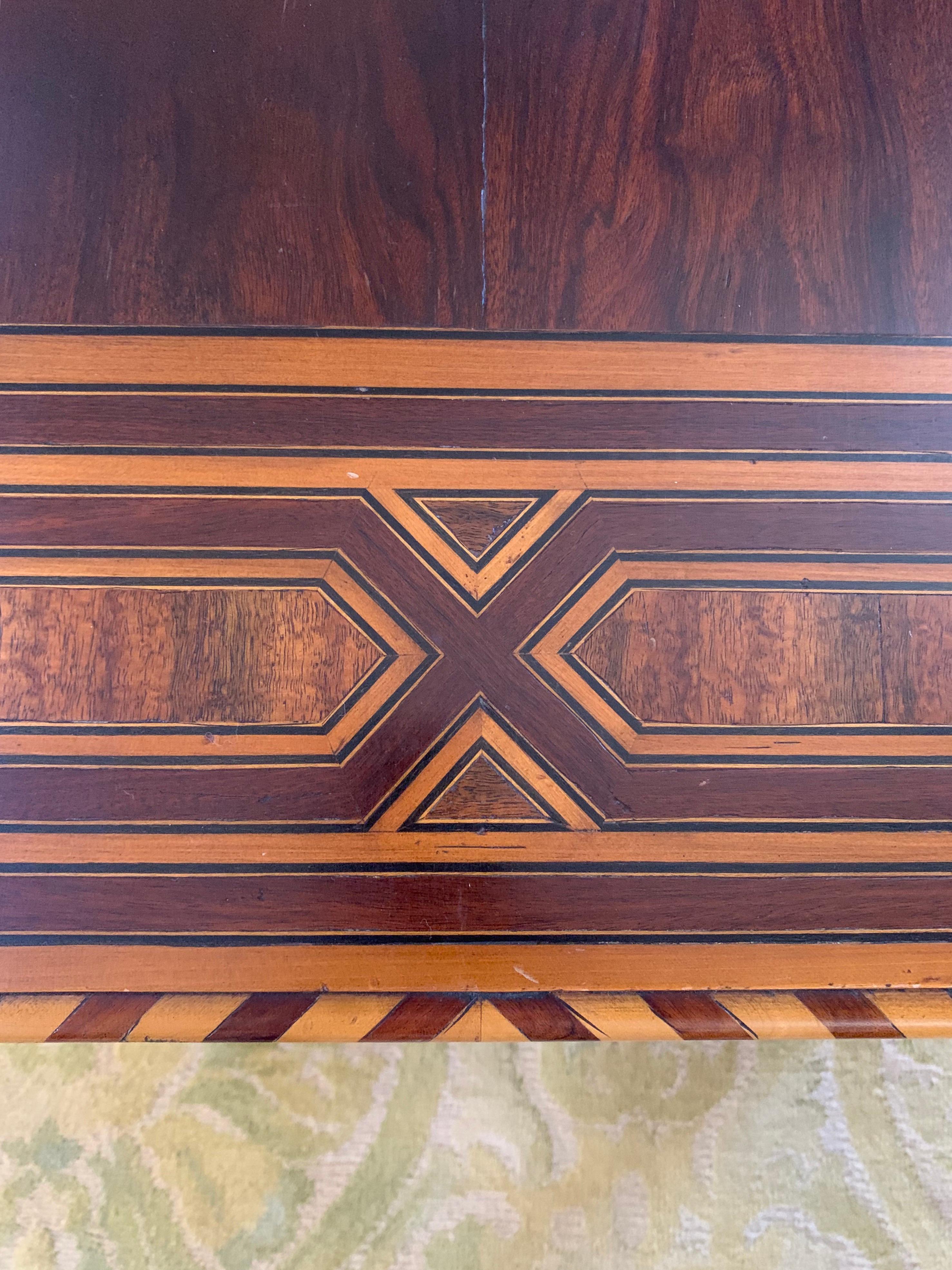 Alfonso Marina Dutch Colonial Inlay Coffee Table with Spool Legs at ...