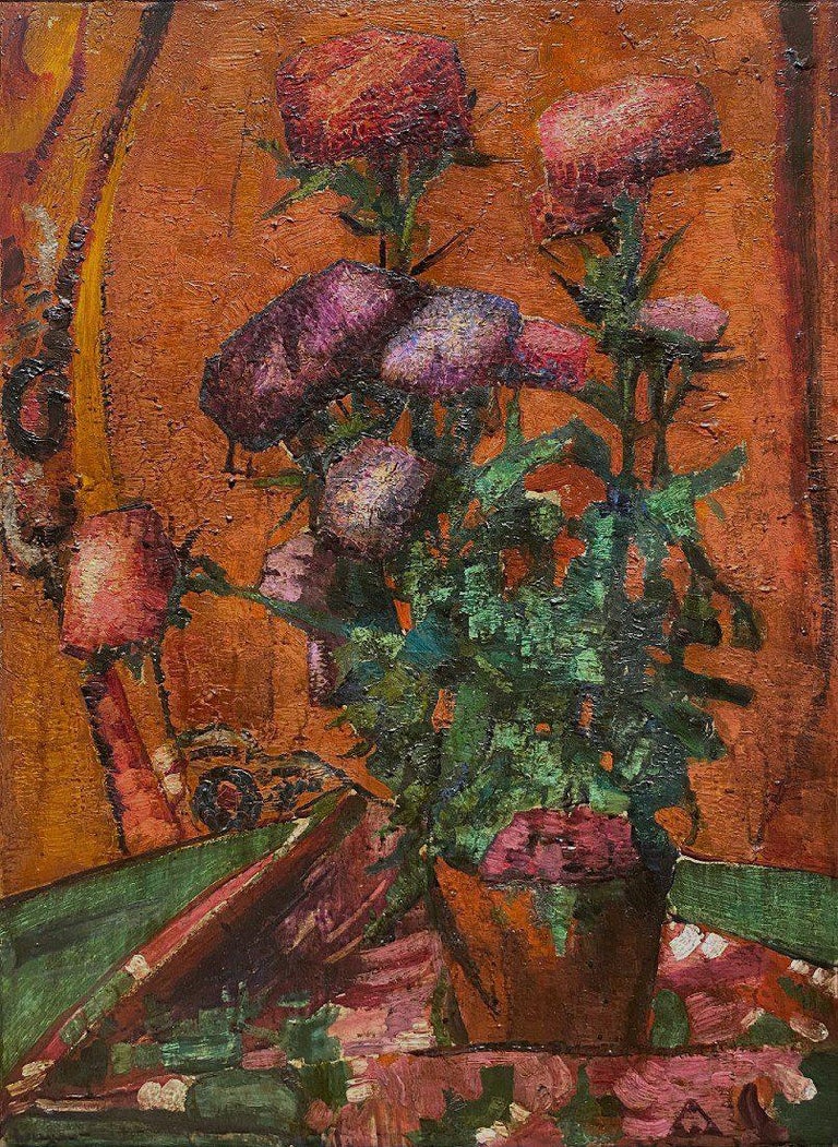 Alfred Aaron Wolmark - Floral Still Life, Post-Impressionist Early 20th ...