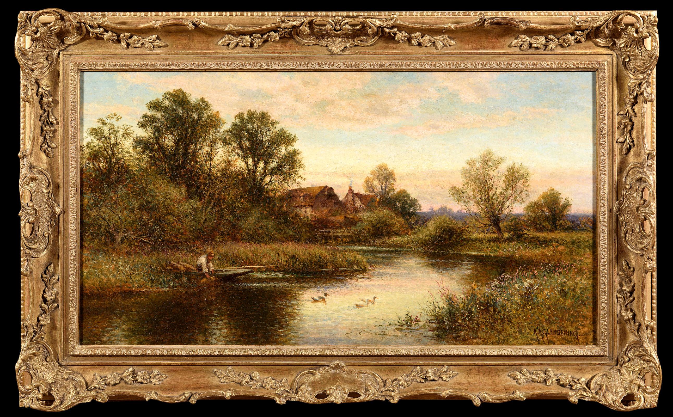 Alfred Augustus Glendening Senior - 19th Century landscape oil painting ...