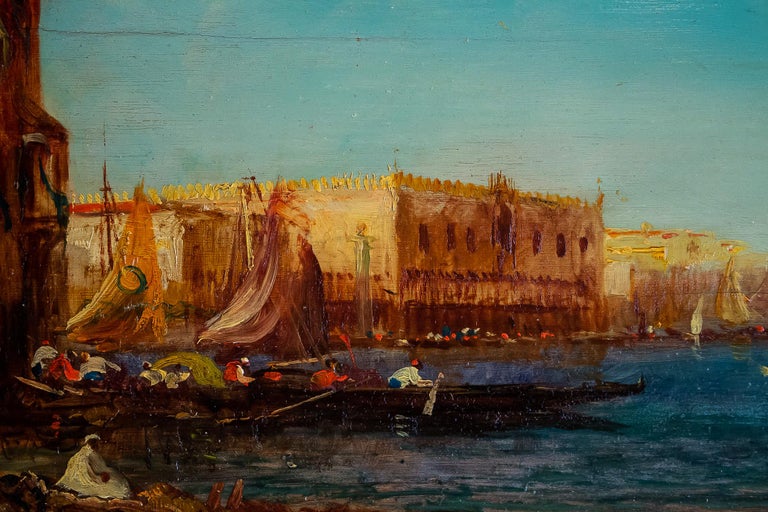 Alfred Bachmann, Pair of Oil on Panel Venice Views, circa 1890-1910 at ...