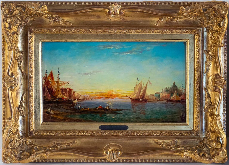Alfred Bachmann, Pair of Oil on Panel Venice Views, circa 1890-1910 at ...