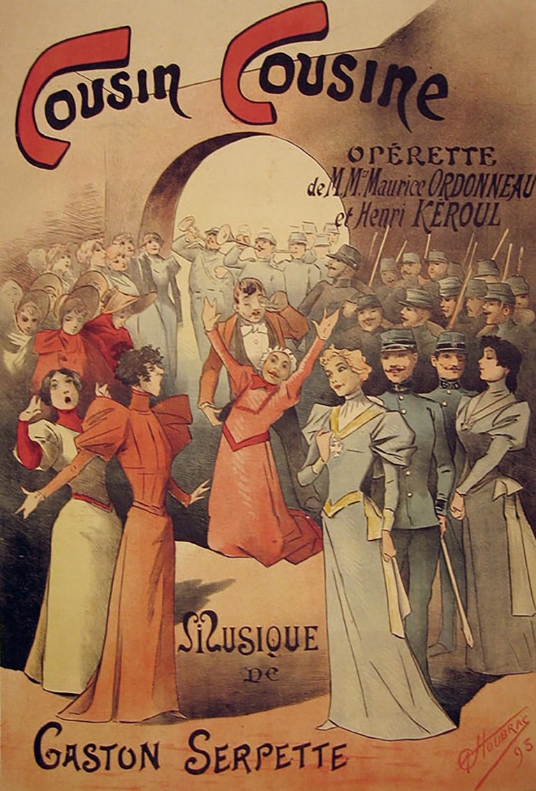 Alfred Choubrac - Original Antique French Poster, "Cousin Cousine ...