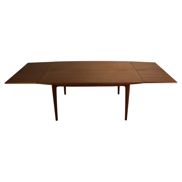 Alfred Christensen Danish expandable teak "boomerang" dining table For ...