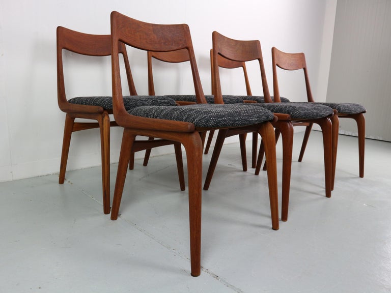 Alfred Christensen Danish Teak "Boomerang" Chairs Set of 6 For Sale at ...