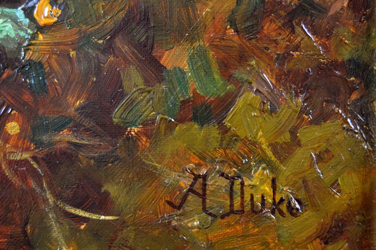 Alfred Duke - 19th Century landscape sporting oil painting of dogs ...