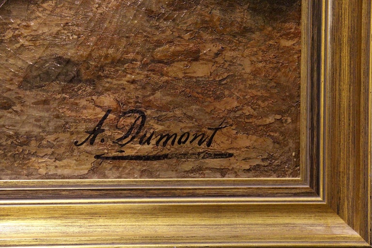 Alfred Dumont - Alfred Dumont (SWISS, 1828 - 1894) "The boat harbor ...