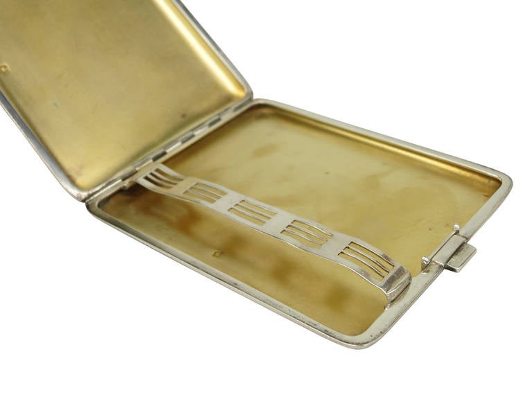 Alfred Dunhill Sterling Silver Cigarette Case, circa 1930 For Sale at ...