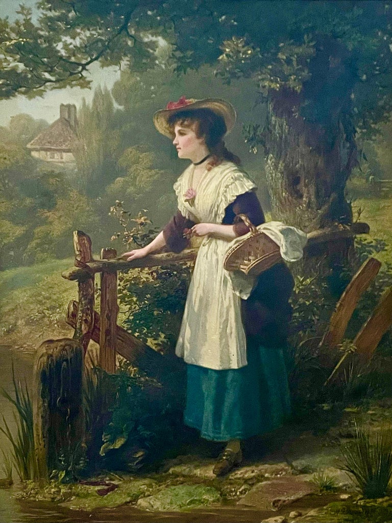 alfred fowler patten - Alone at the Ferry For Sale at 1stDibs