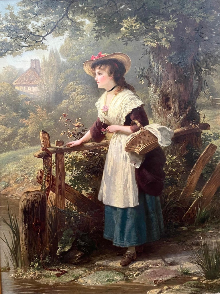 alfred fowler patten - Alone at the Ferry For Sale at 1stDibs