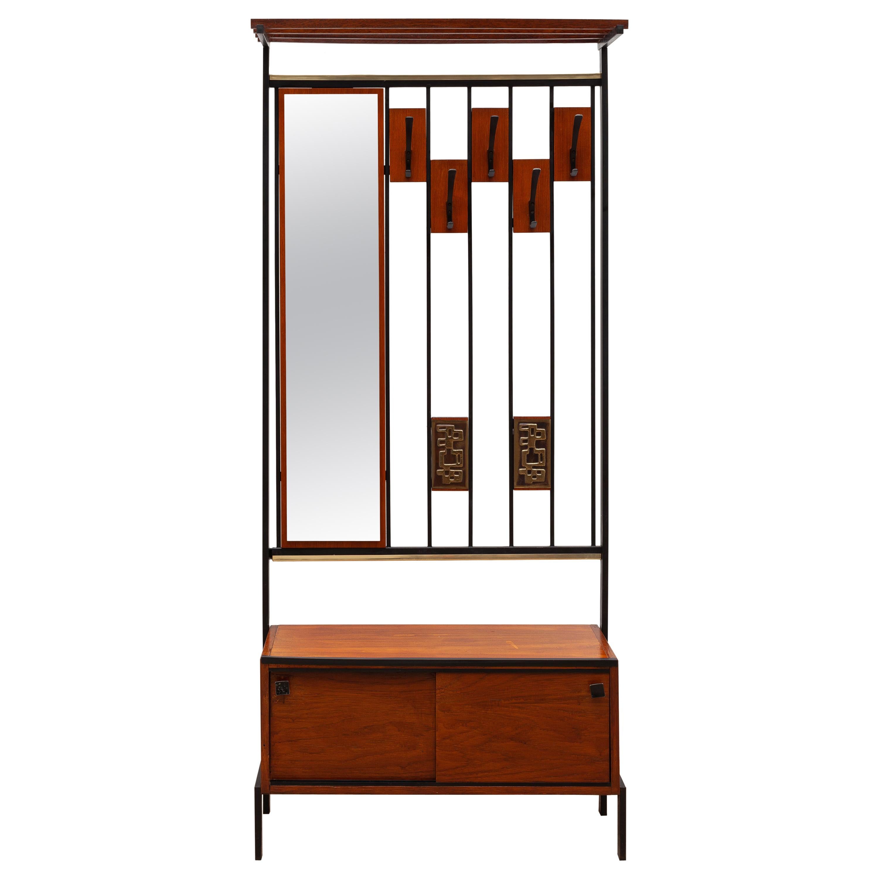 Alfred Hendrickx Coat and Hat Rack with Mirror, 1960s, Belgium at ...