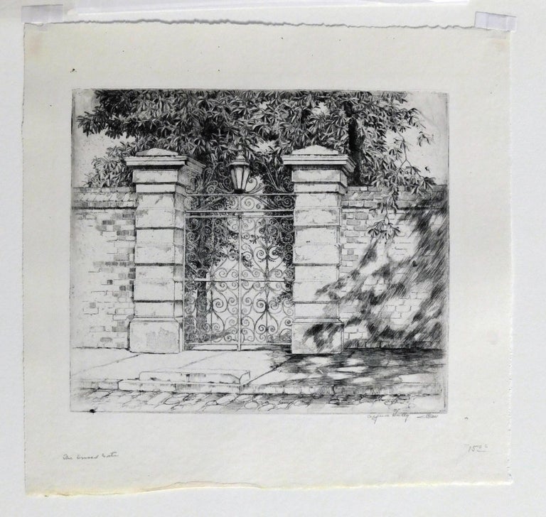 Alfred Hutty Original Etching, circa 1935, “The Sword Gate” at 1stDibs ...