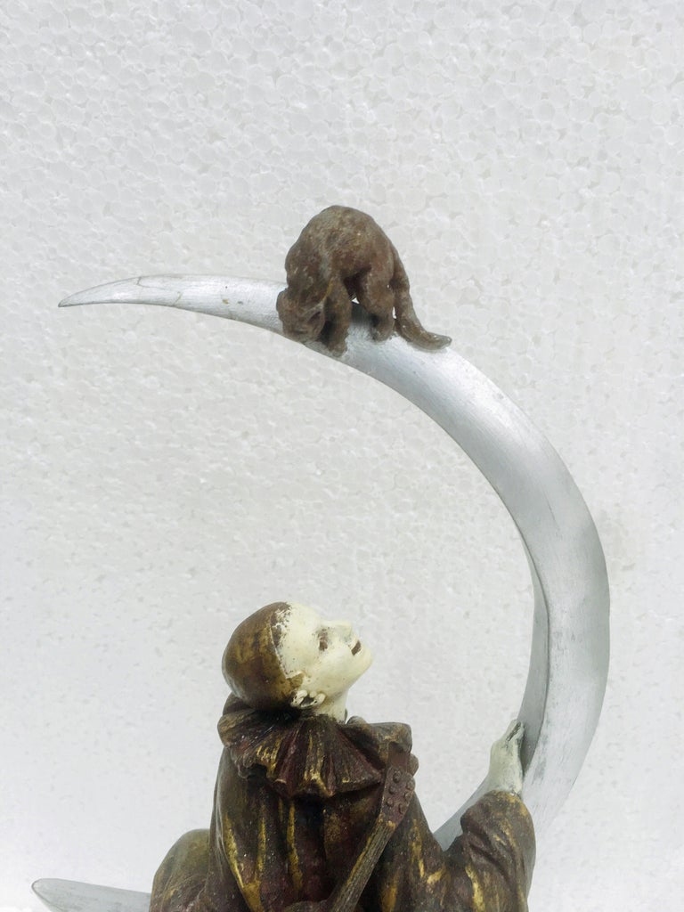 Alfred-Jean Foretay "Aubade à La Lune" Two Art Nouveau Sculptures at ...