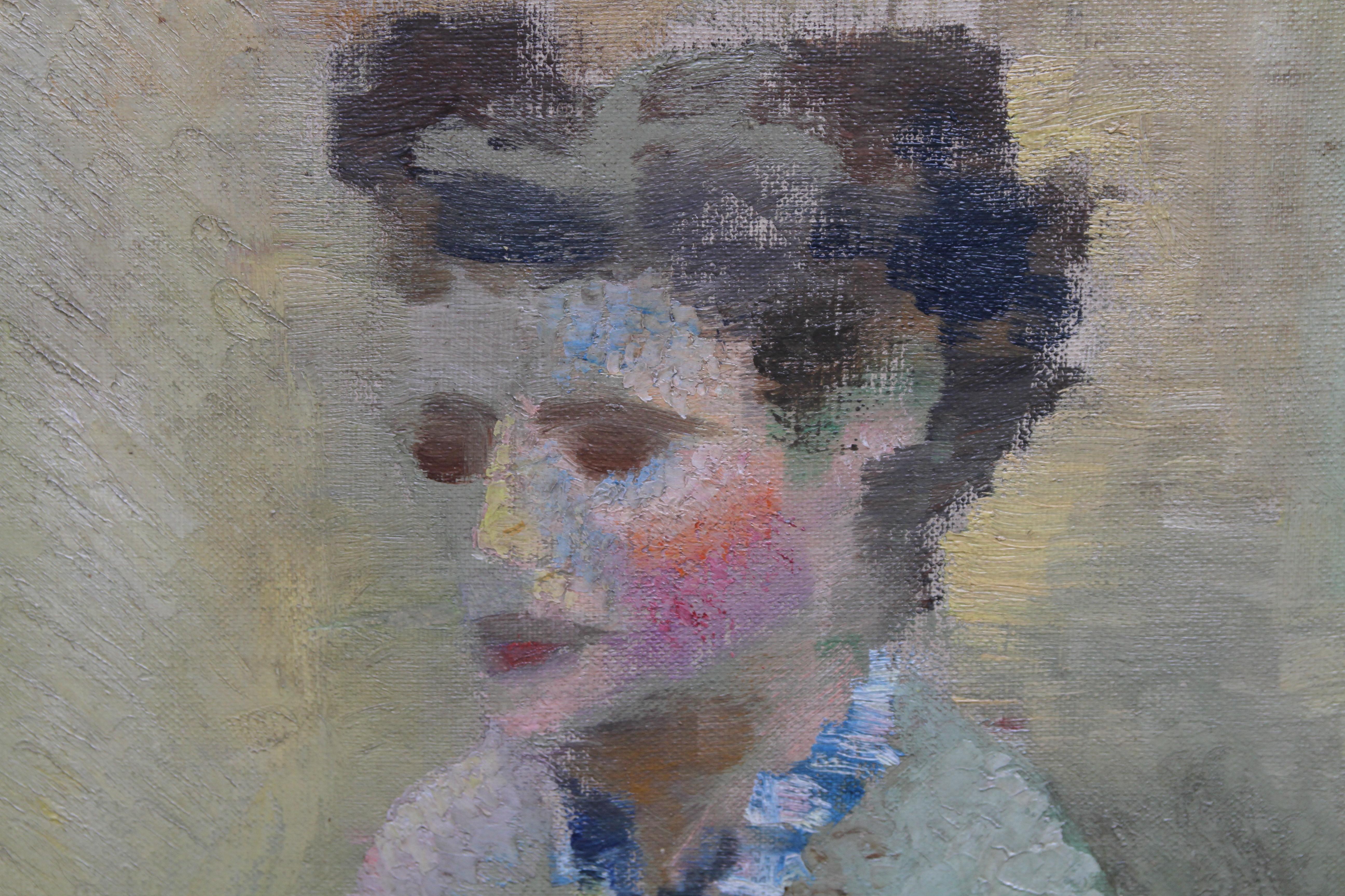 Alfred Lomnitz - Post Impressionist Portrait of a Girl -Jewish 1920's ...