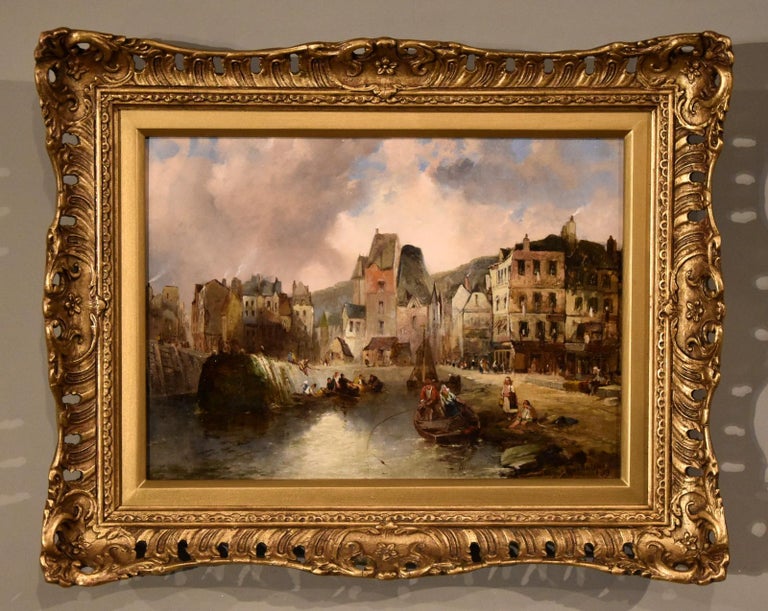 Alfred Montague - Oil Painting by Alfred Montague "The Entrance to the ...