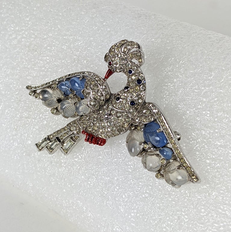 Alfred Philippe for Trifari Fruit Salad Peacock For Sale at 1stDibs