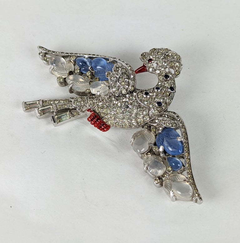 Alfred Philippe for Trifari Fruit Salad Peacock For Sale at 1stDibs