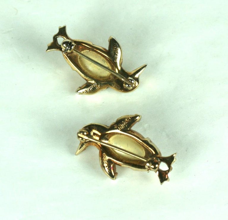 Alfred Philippe for Trifari Penguin Mini Brooches For Sale at 1stDibs