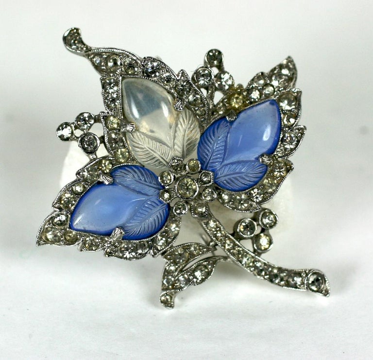 Alfred Philippe for Trifari Sapphire and Moonstone Fruit Salad Trefoil ...