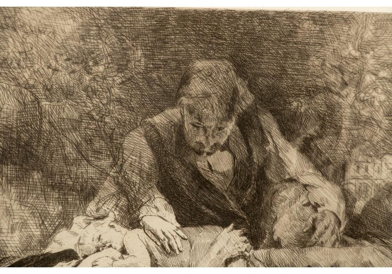 Alfred Philippe Roll 'French, 1846-1919' Etching, "La Vie" For Sale at ...