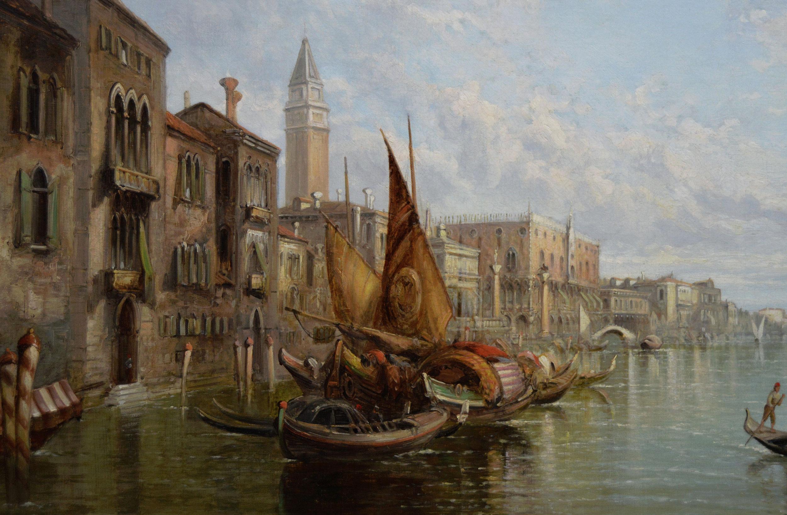 Alfred Pollentine - 19th Century large townscape oil painting of The ...