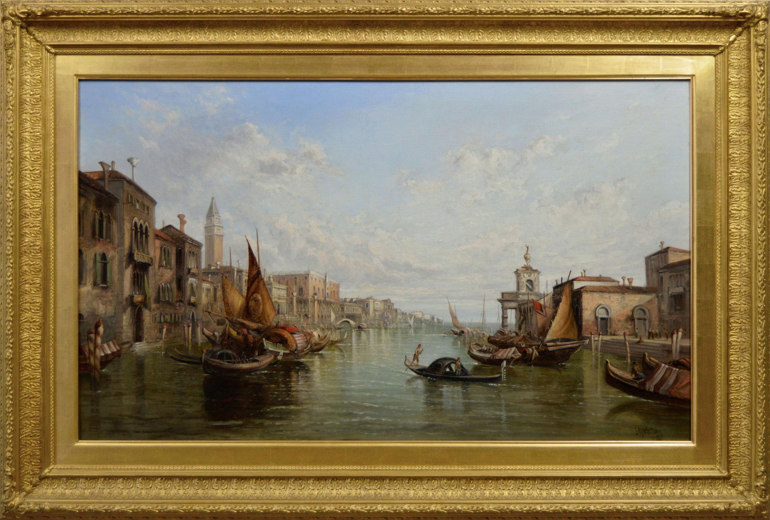 Alfred Pollentine - 19th Century large townscape oil painting of The ...