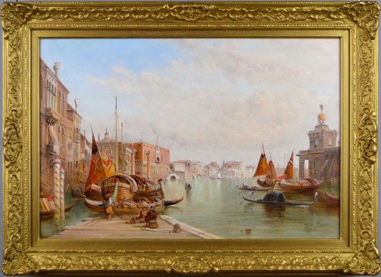 Alfred Pollentine - 19th Century oil painting of The Grand Canal ...