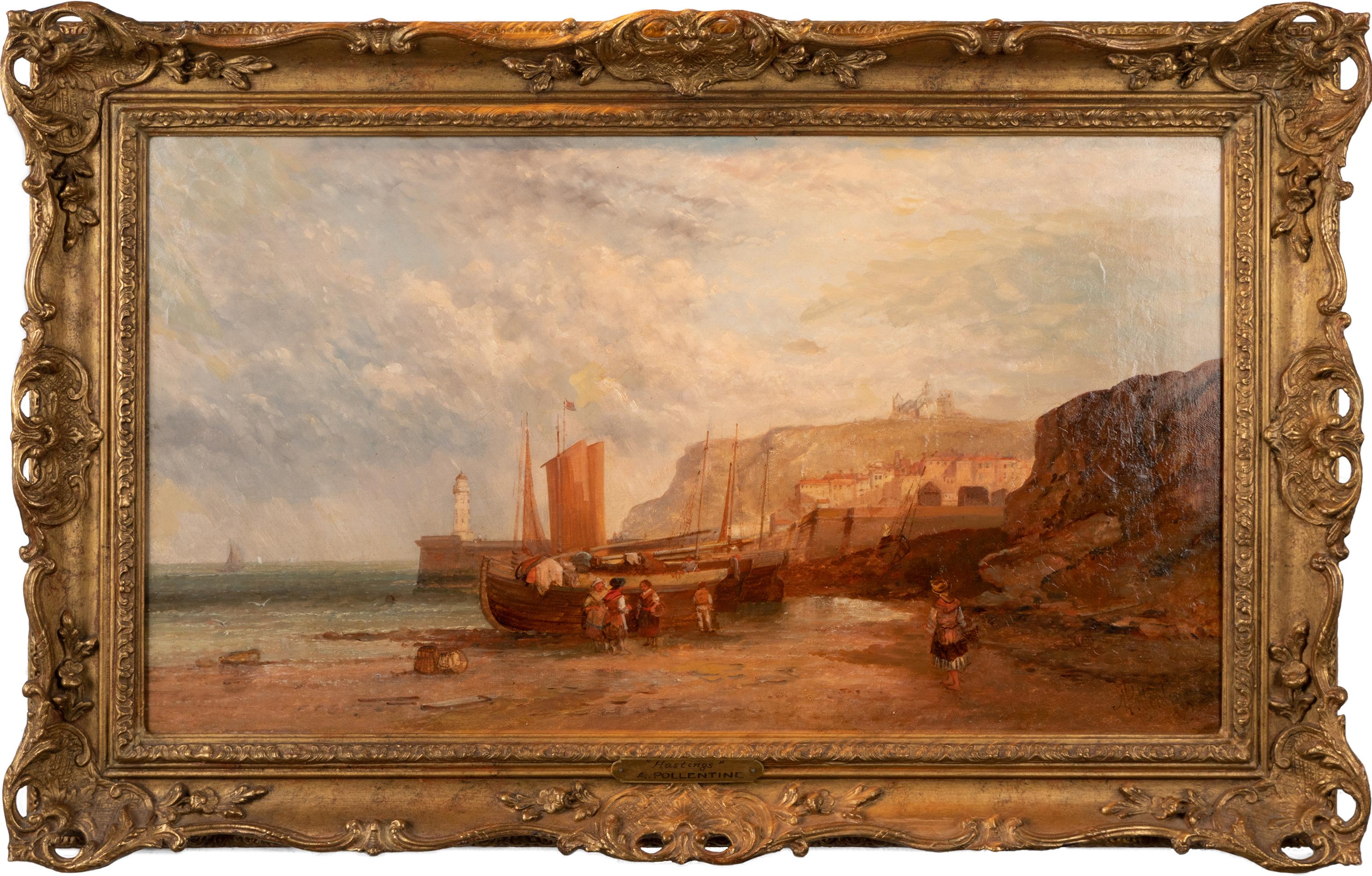 Alfred Pollentine - 'Hastings, ' Oil on Canvas by Alfred Pollentine at ...