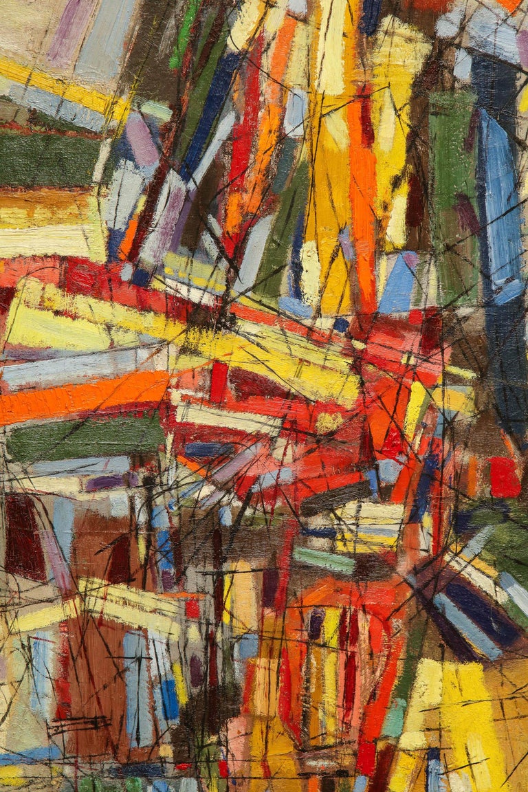 Alfred Russell Painting "Rue Saint Dennis" Abstract Mid-Century Modern ...