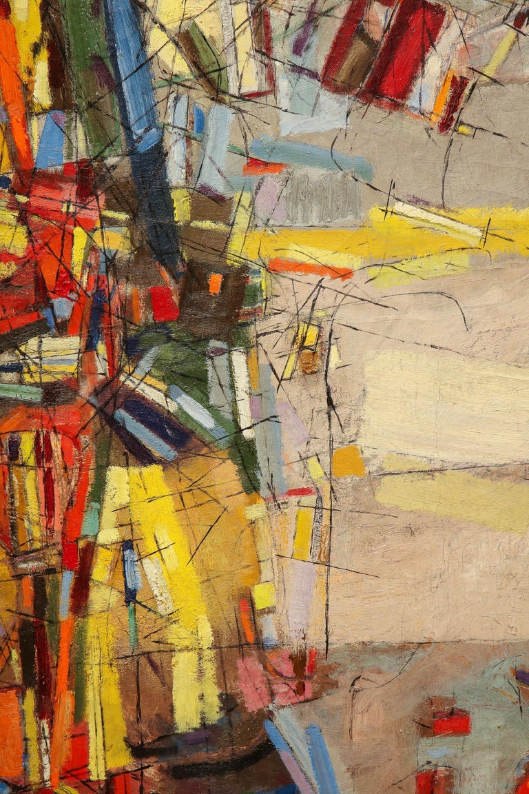 Alfred Russell Painting "Rue Saint Dennis" Abstract Mid-Century Modern ...