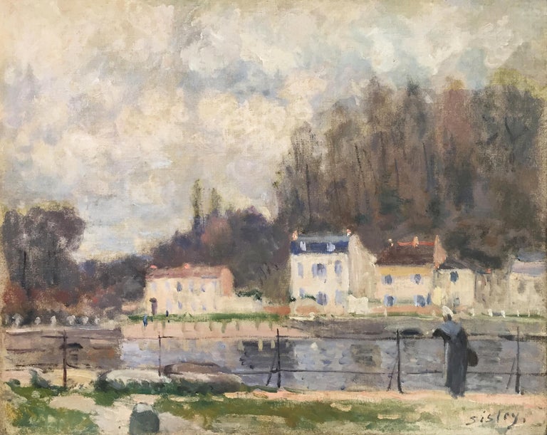 Alfred Sisley - L'abreuvoir à Marly-le-roi (Waterworks at Marly-le-roi ...