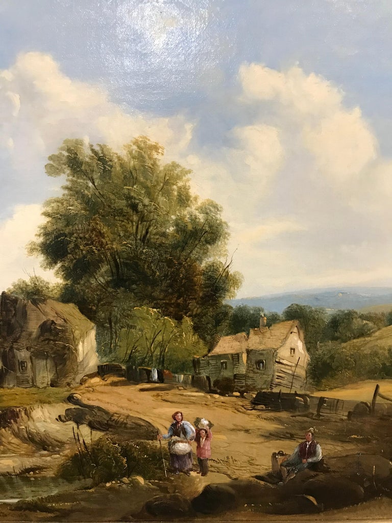 Alfred Vickers - A Rhineland View - Rural Landscape Oil Painting By ...