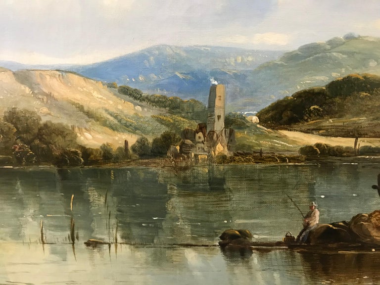 Alfred Vickers - A Rhineland View - Rural Landscape Oil Painting By ...