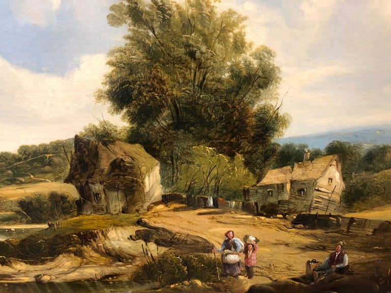 Alfred Vickers - A Rhineland View - Rural Landscape Oil Painting By ...