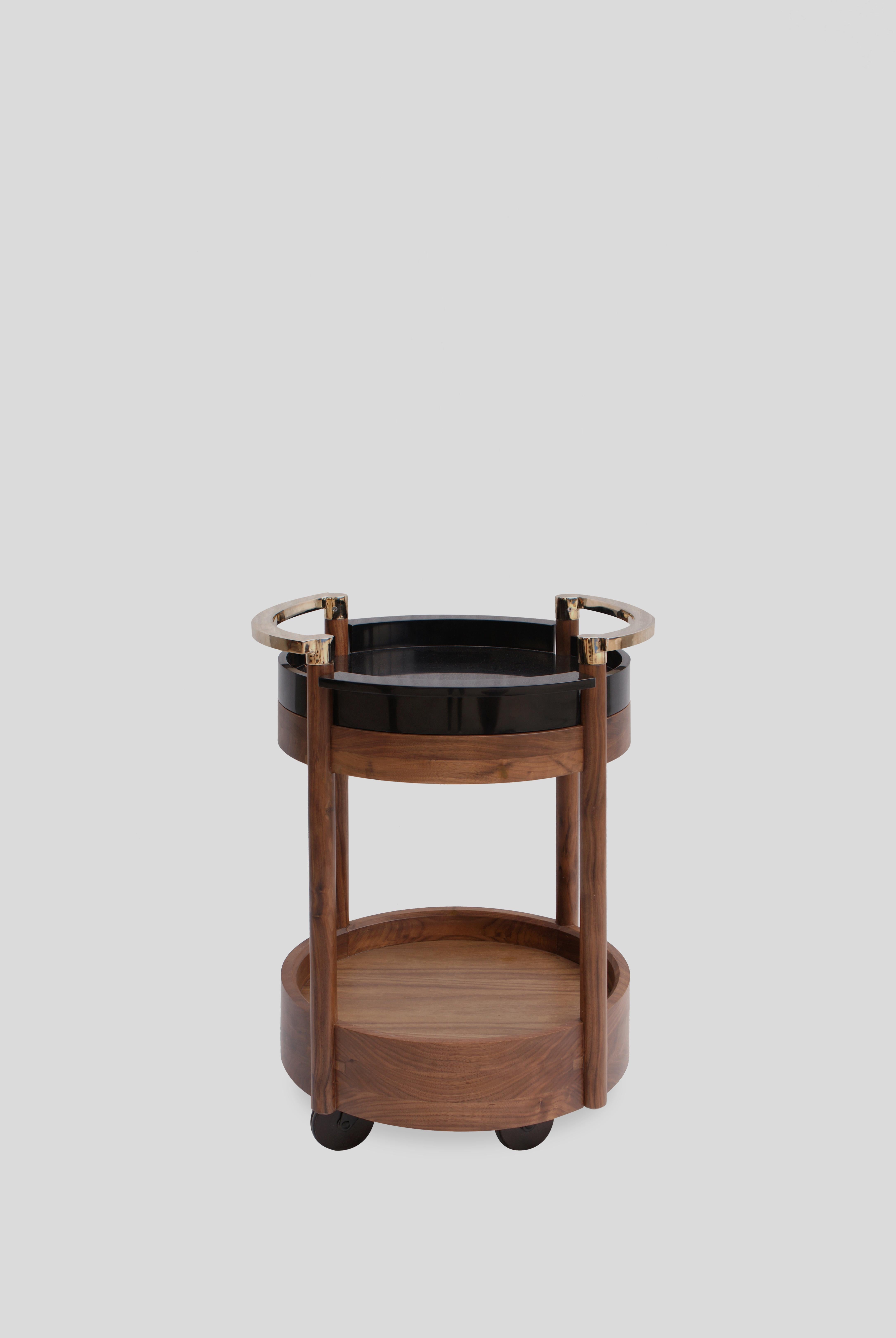 Alfred, Walnut and Brass Serving Cart at 1stDibs | alfred serving ...