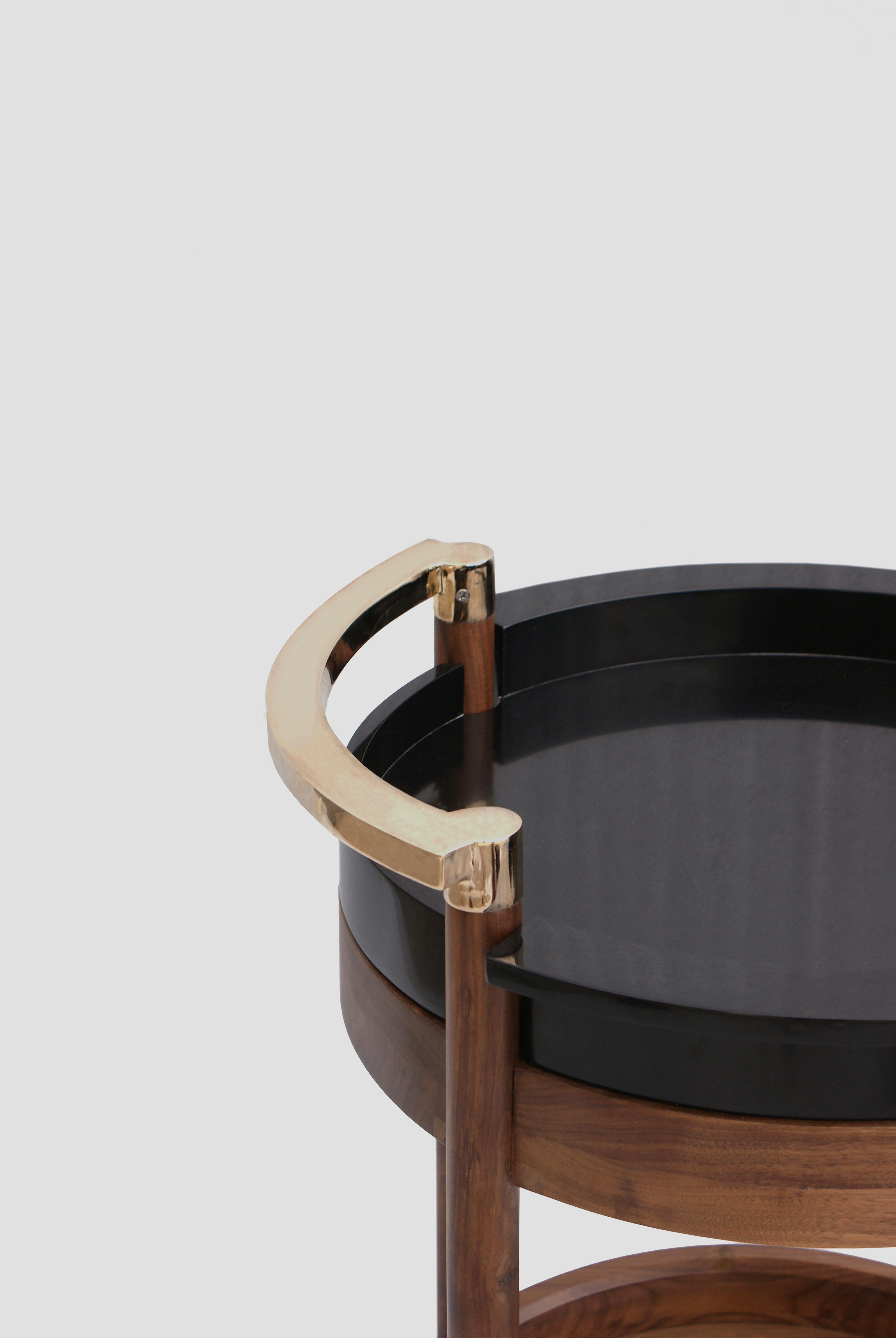 Alfred, Walnut and Brass Serving Cart at 1stDibs | alfred serving ...